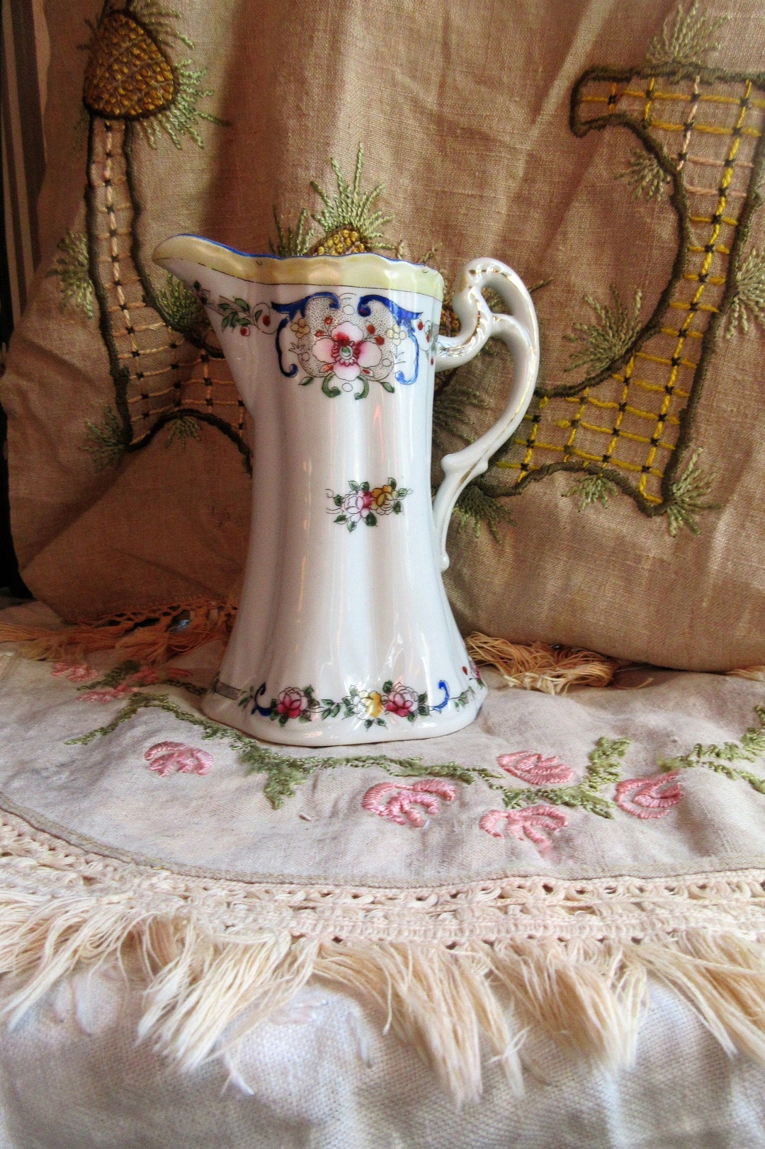 Victorian Porcelain, Handpainted Jug, 1800's Vintage, Antique ...