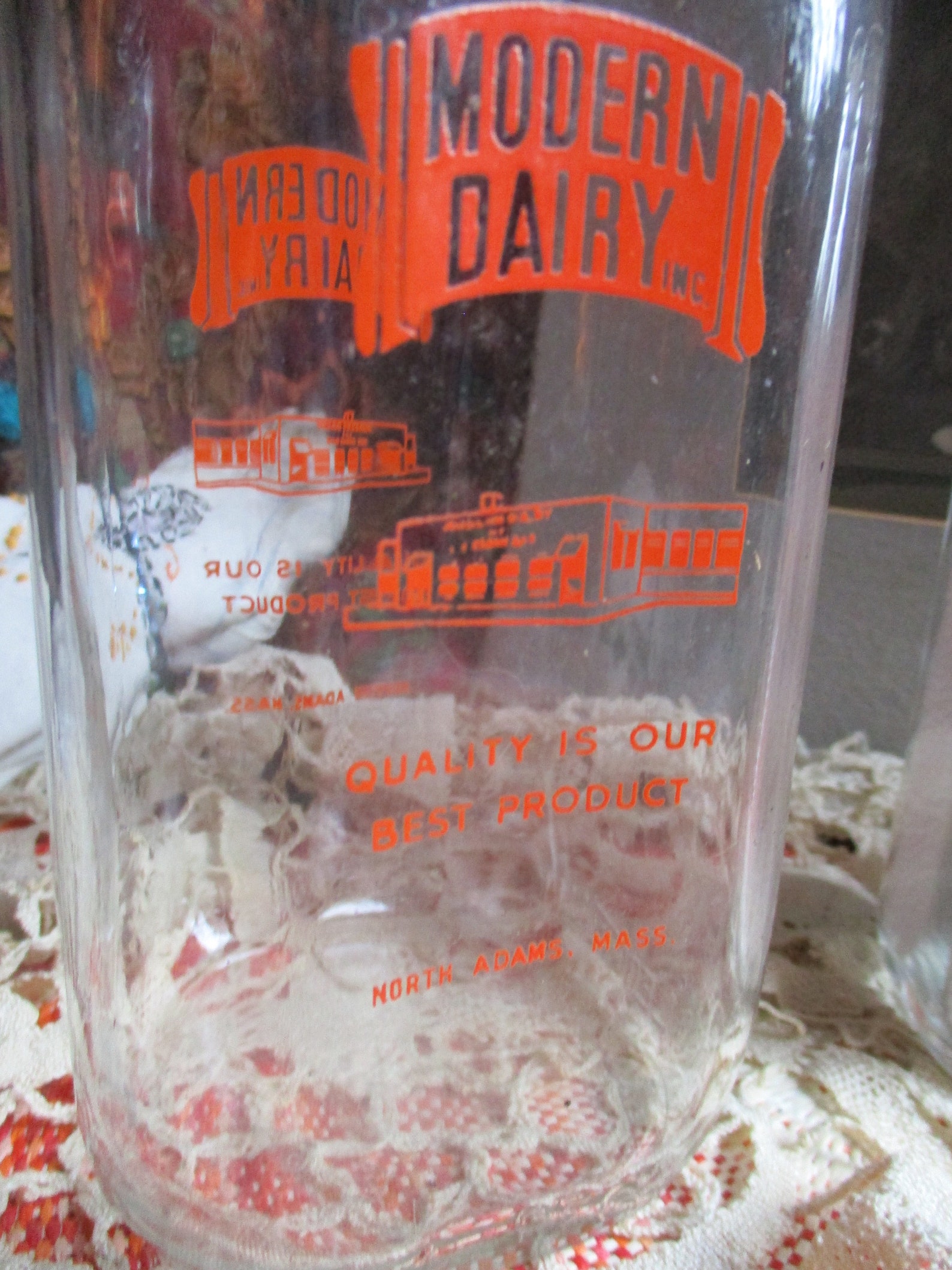 2 Vintage Milk Bottles With Printed Dairy Labels 1 Quart - Etsy