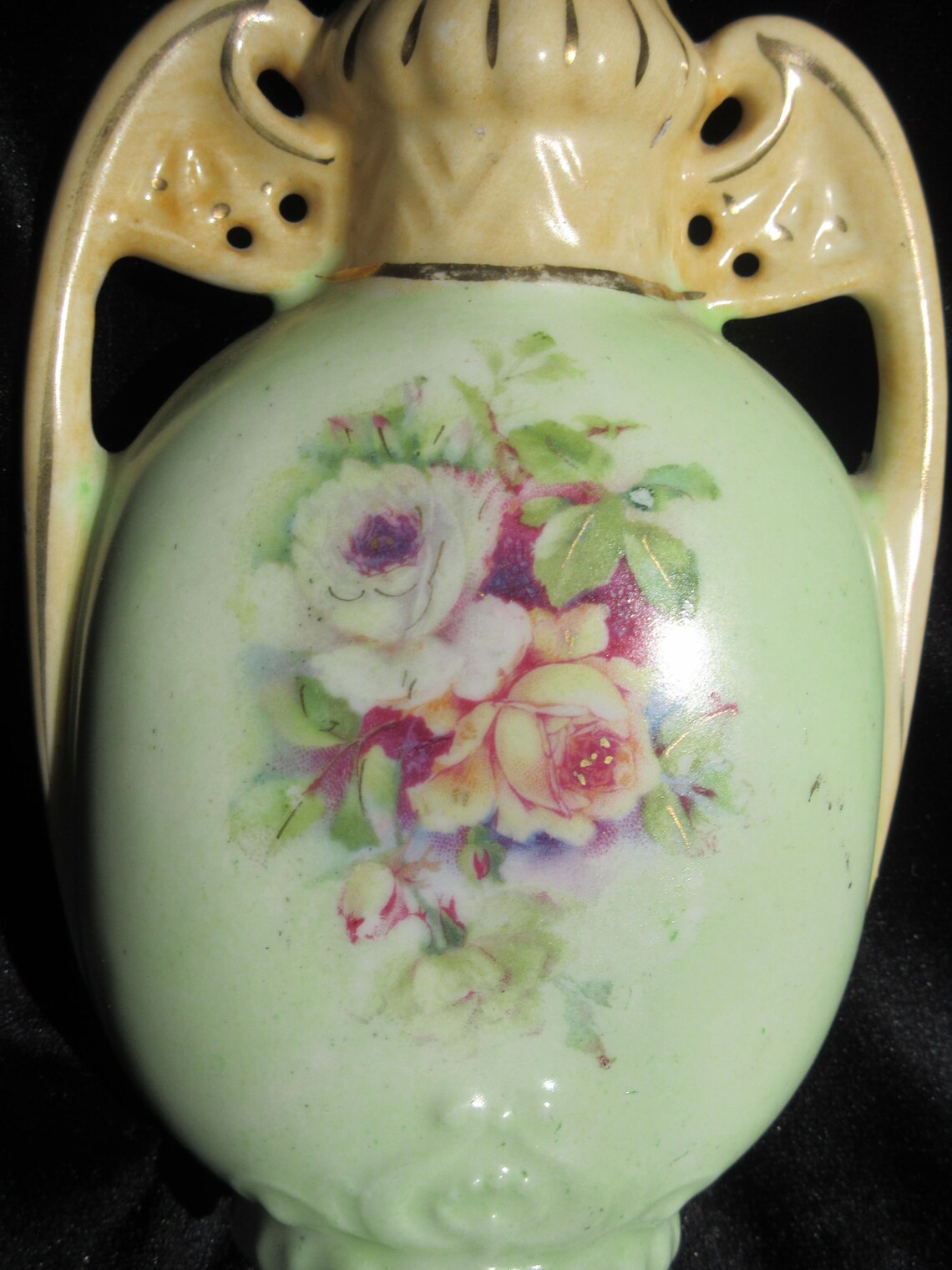 Hand Painted Austrian Vase Victorian Edwardian 1900 - Etsy Canada