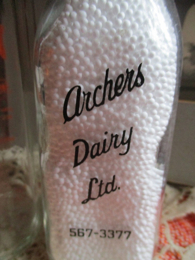 2 Vintage Milk Bottles With Printed Dairy Labels 1 Quart - Etsy