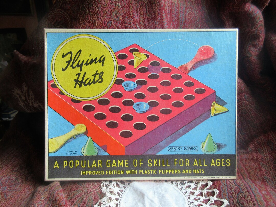 Flying Hats, Family Fun Game, Spear Games, 1940's, A Game of Skill ...