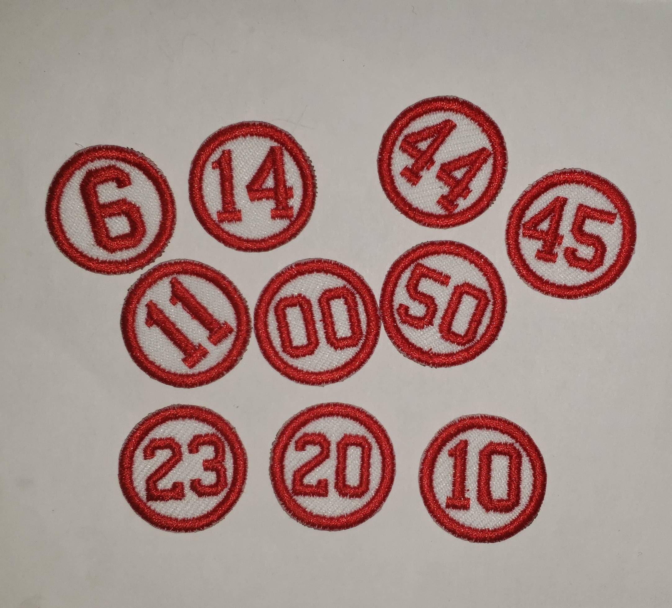 Round Number Patches Embroidery Patches 2 Inch Patch Choose - Etsy