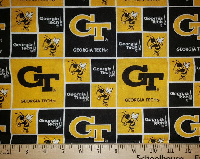 Georgia Tech Fabric, 100% Cotton Fabric - Etsy