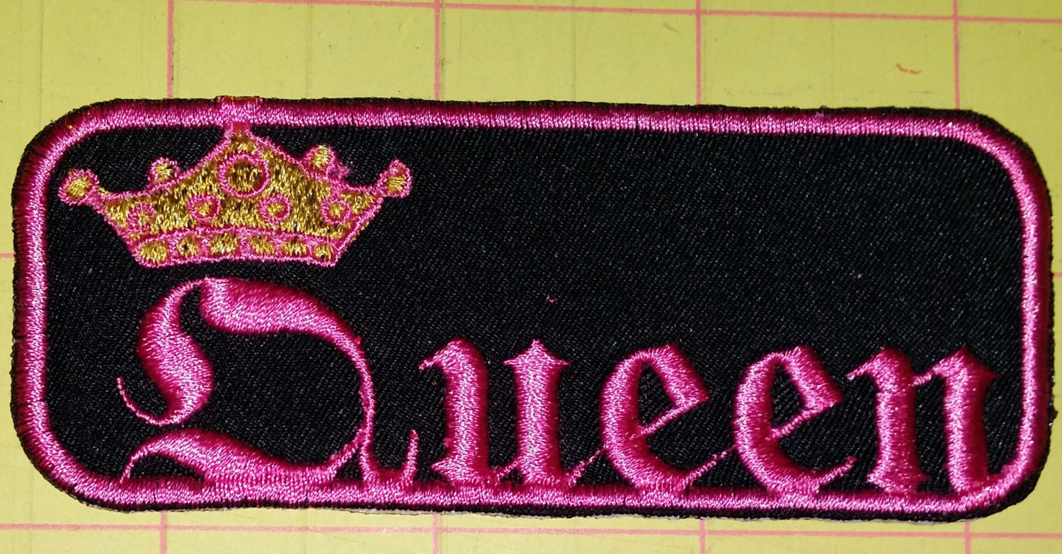 QUEEN Patch Embroidered Patch Motorcycle Patch Biker Vest | Etsy