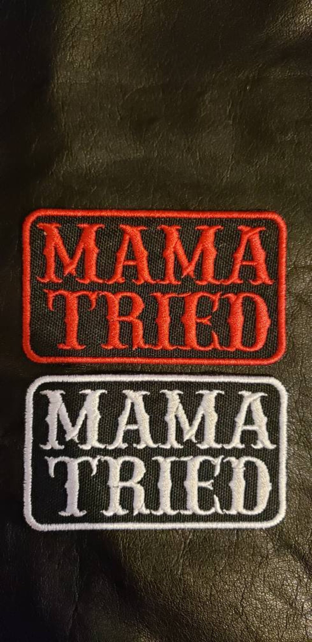 Mama Tried Motorcycle Patch, Biker Verst Patch, Embroidered Vest Patch ...