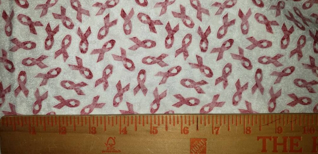 Stonehenge Pink Ribbon Fabric, Cotton Quilting Fabric - Etsy