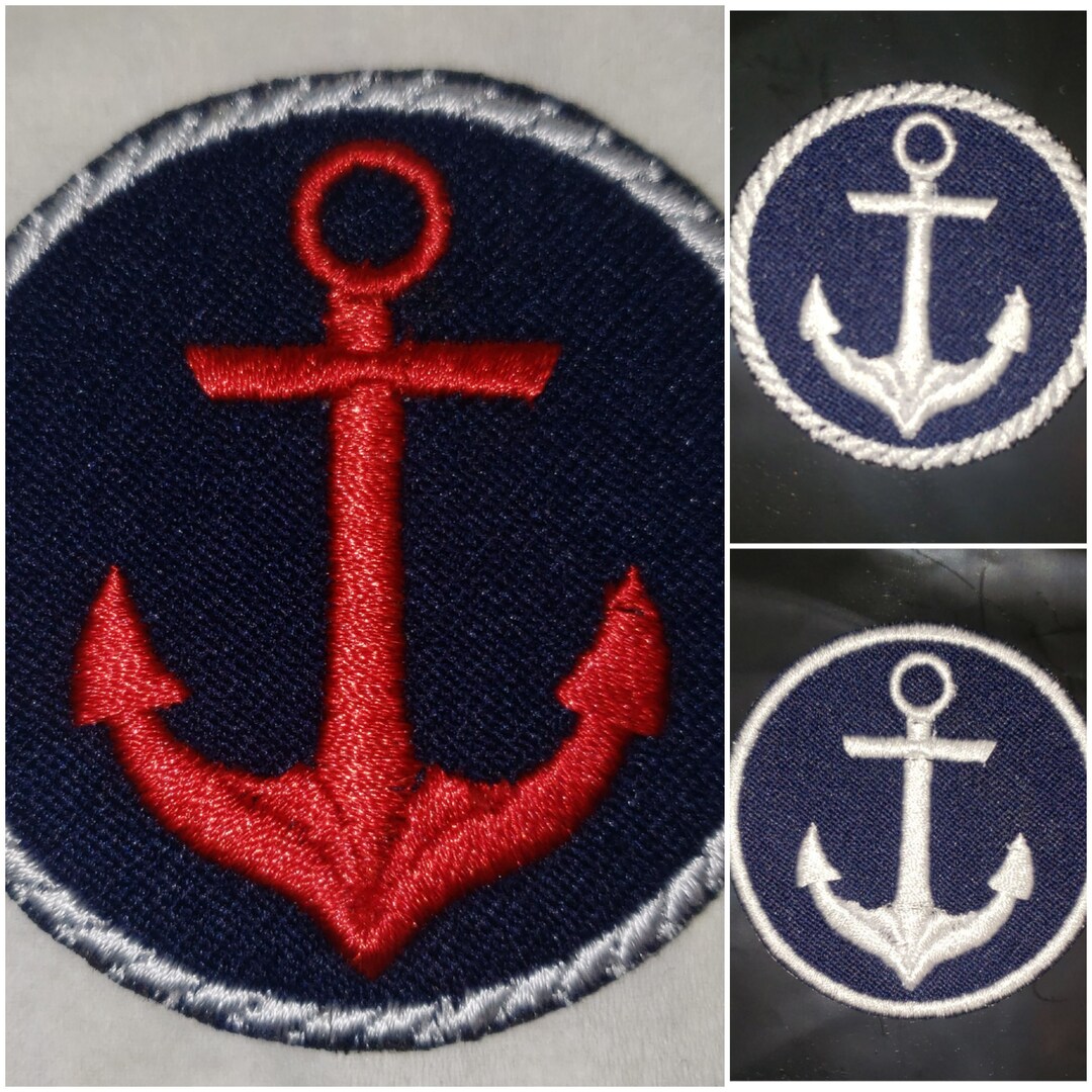 Anchor Nautical 2 Inch Round Embroidered Patch - Etsy