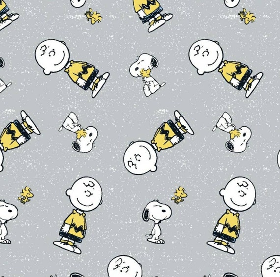Snoopy and Charlie brown fabric fat quarter half yard by | Etsy
