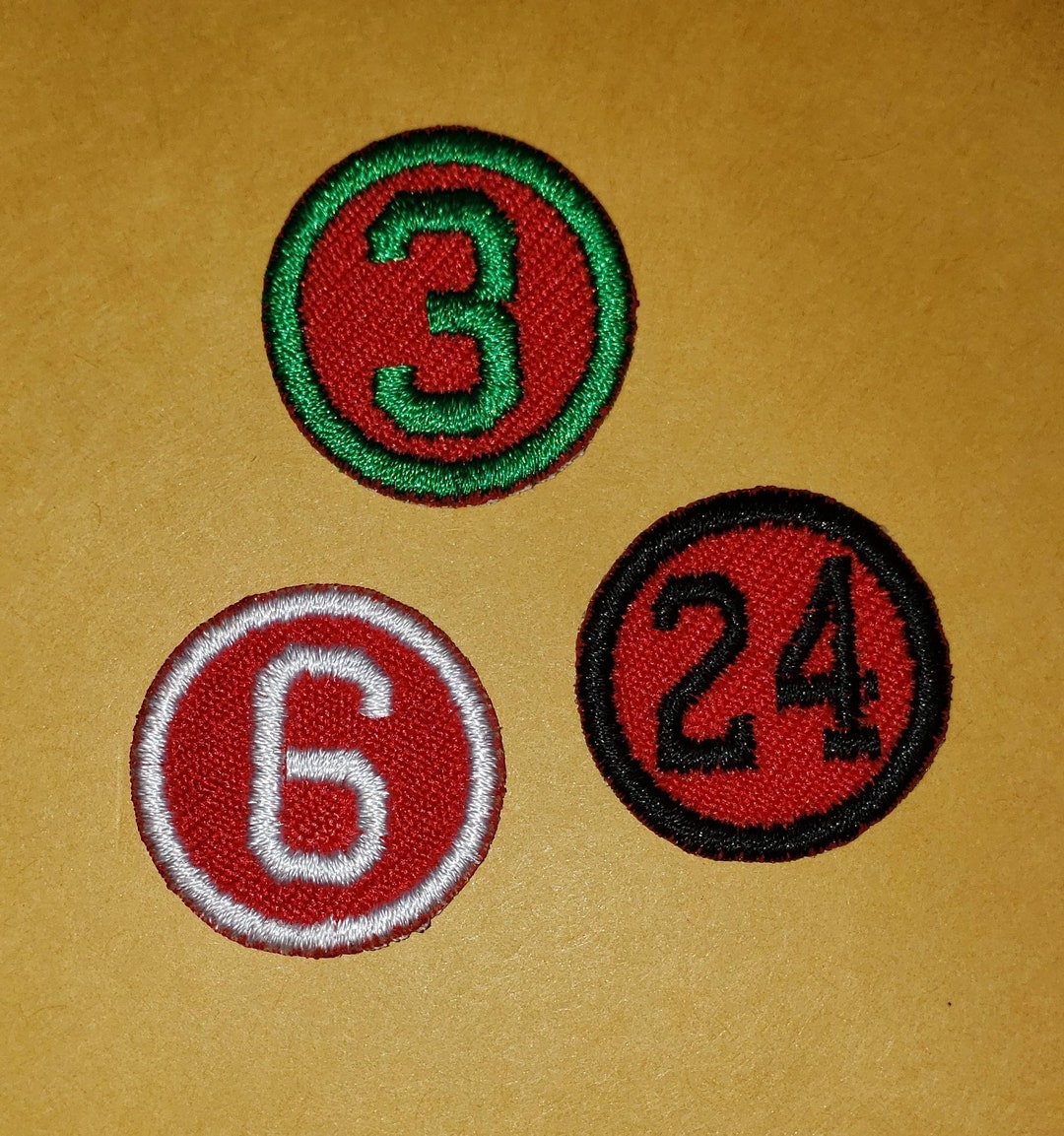 Round Number Patches, Embroidery Patches, 1 Inch Patch, Choose Your ...