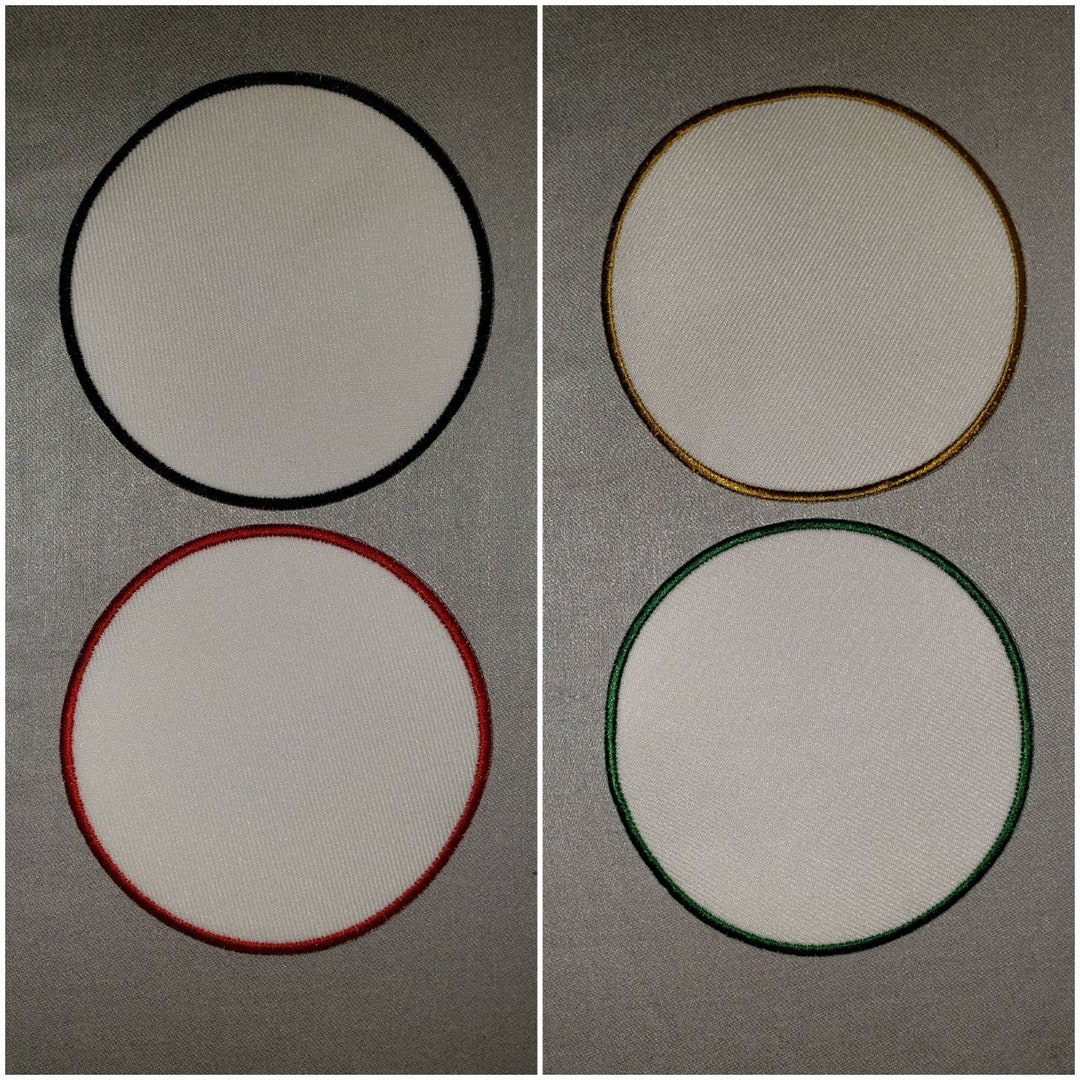 3 Inch White Round Blank Embroidered Patch, Patch for Sublimation ...
