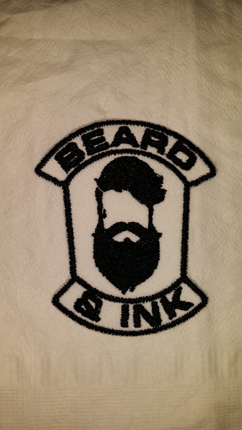 Beard and Ink Patch Motorcycle Patch Biker Vest Patch - Etsy