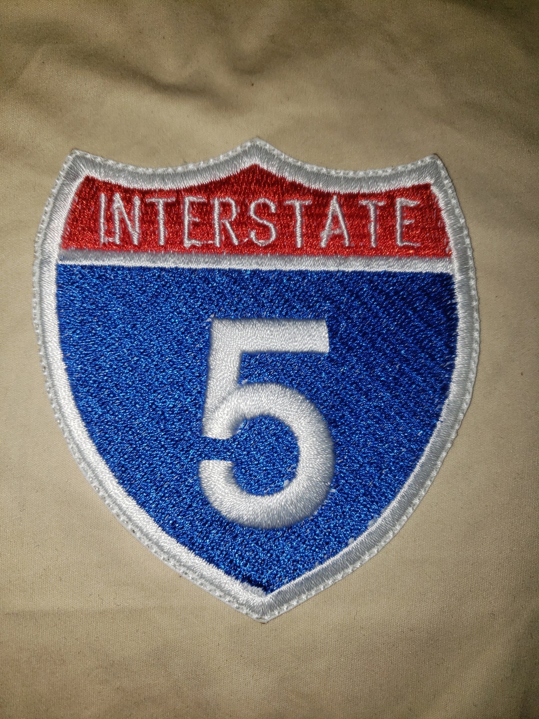Interstate Sign Patch, Interstate 5 Patch, Motorcycle Patch, Biker Vest Patch, Fun Patches ...