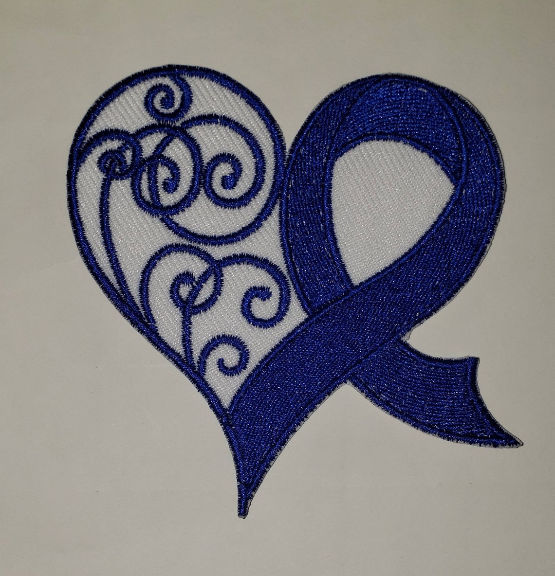 COLON CANCER, Cancer Awareness, BLUE Heart, Awareness Ribbon ...