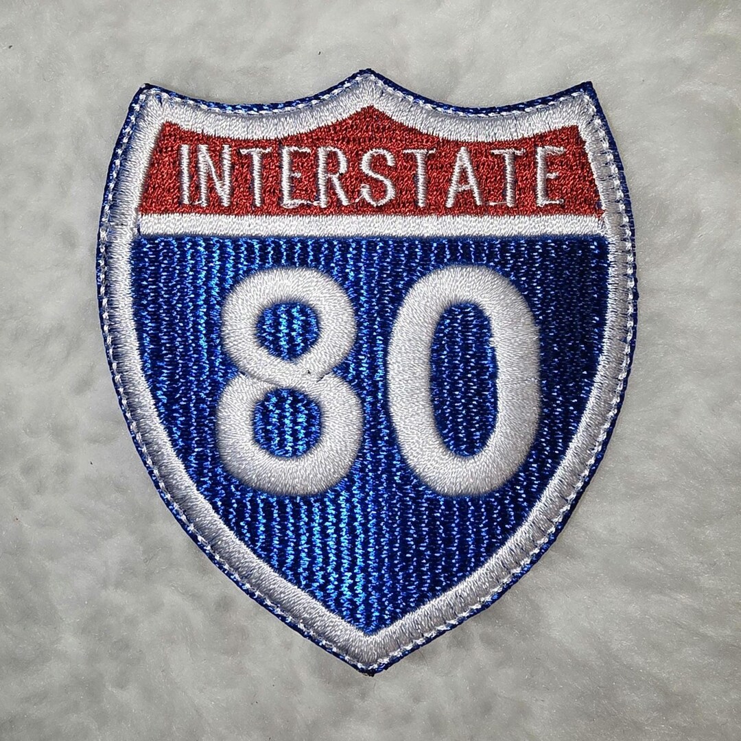 Interstate 80 Embroidered Patch, Biker Vest Badge - Etsy