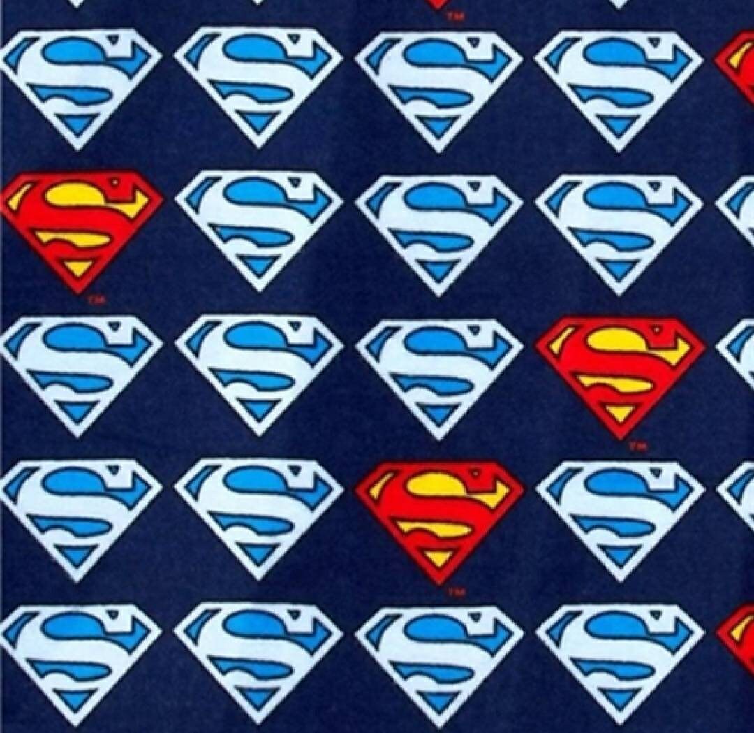Superman Shield Flannel Fabric Camelot Fabric Cotton - Etsy