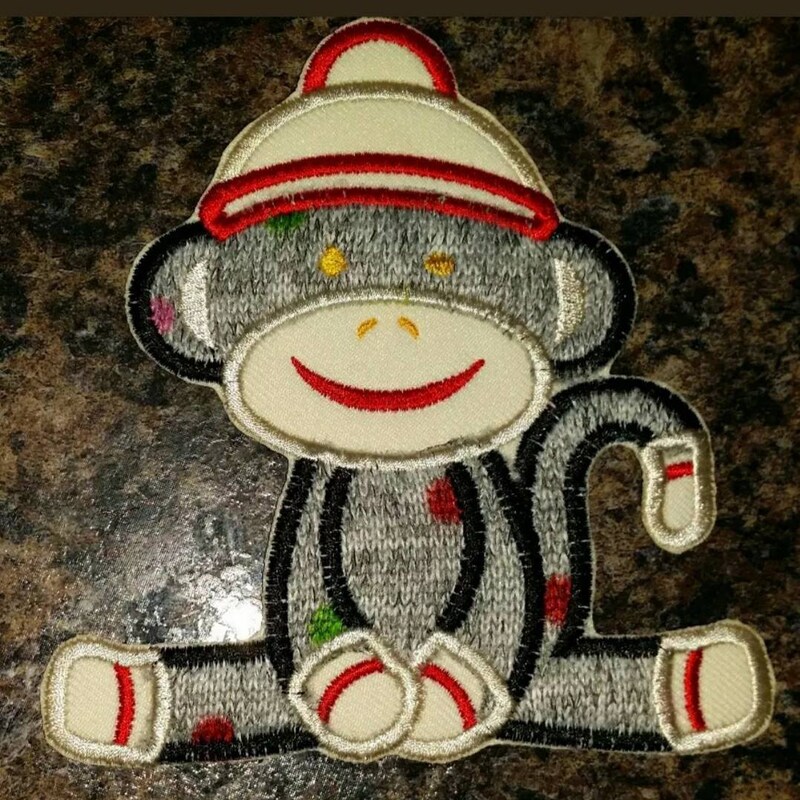 Sock Monkey Applique - Etsy