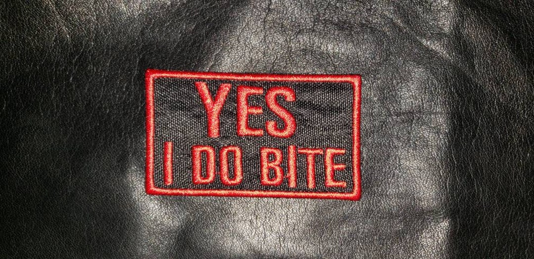 YES I Do Bite, Motorcycle Patch, Biker Vest Patch, Embroidered Patch ...