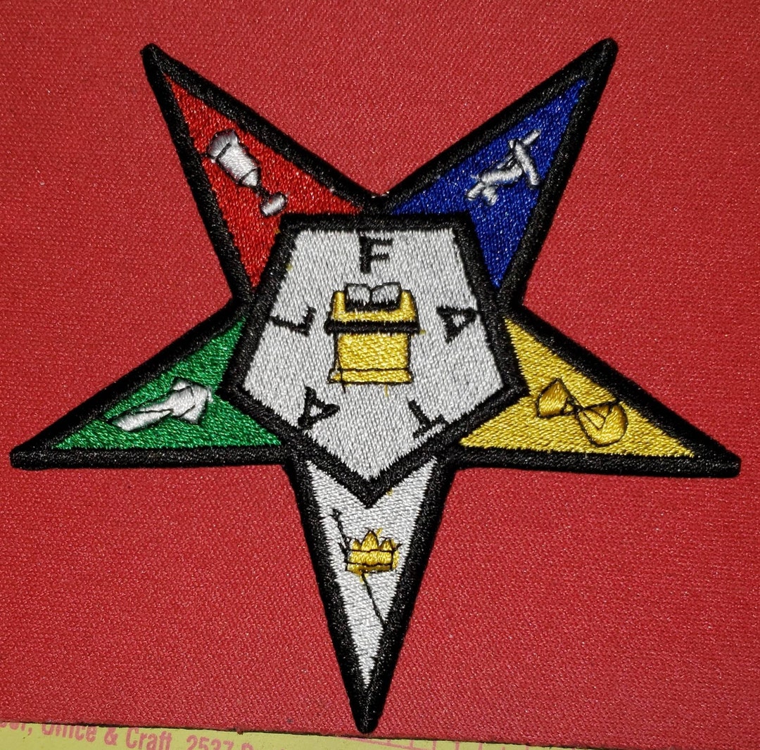 ORDER of the EASTERN STAR Motorcycle Biker Embroidered Vest Patch ...