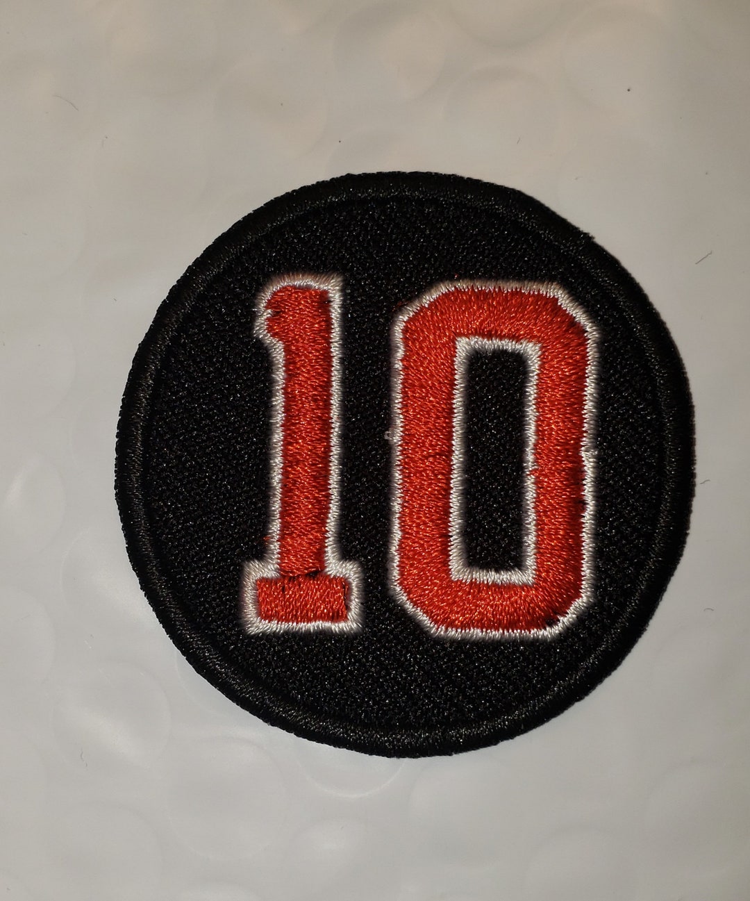 Round Bordered Number Patches, Embroidery Patches, 3 Inch Black Patch ...