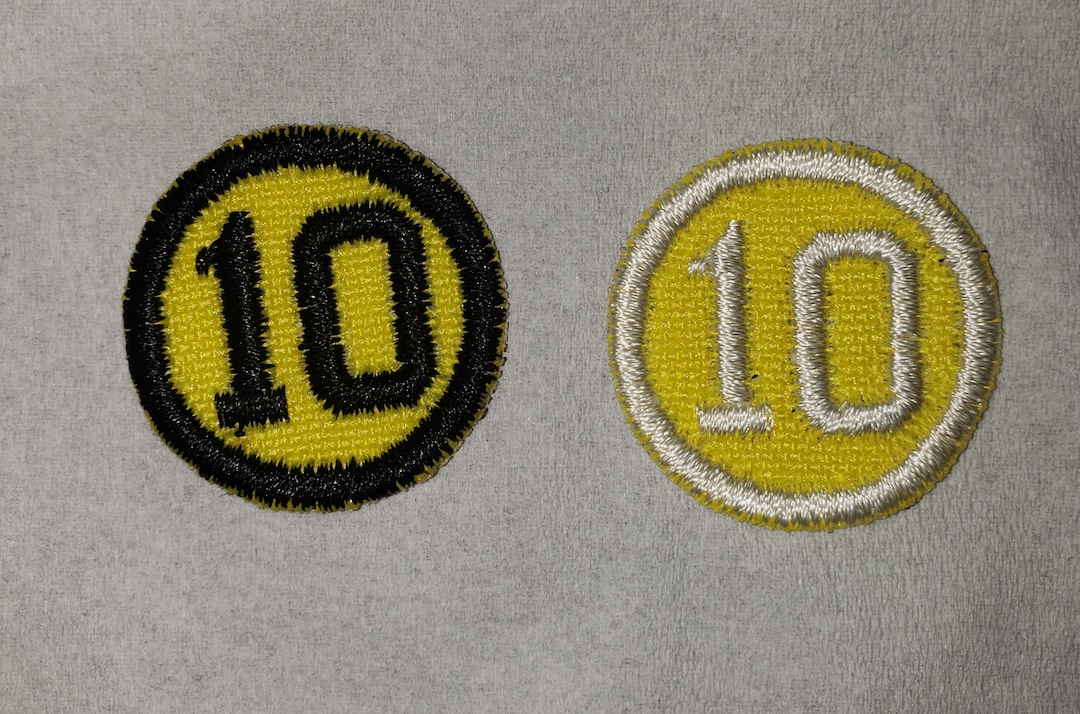 Round Yellow Number Patches, Embroidery Patches, 1 Inch Patch, Choose ...