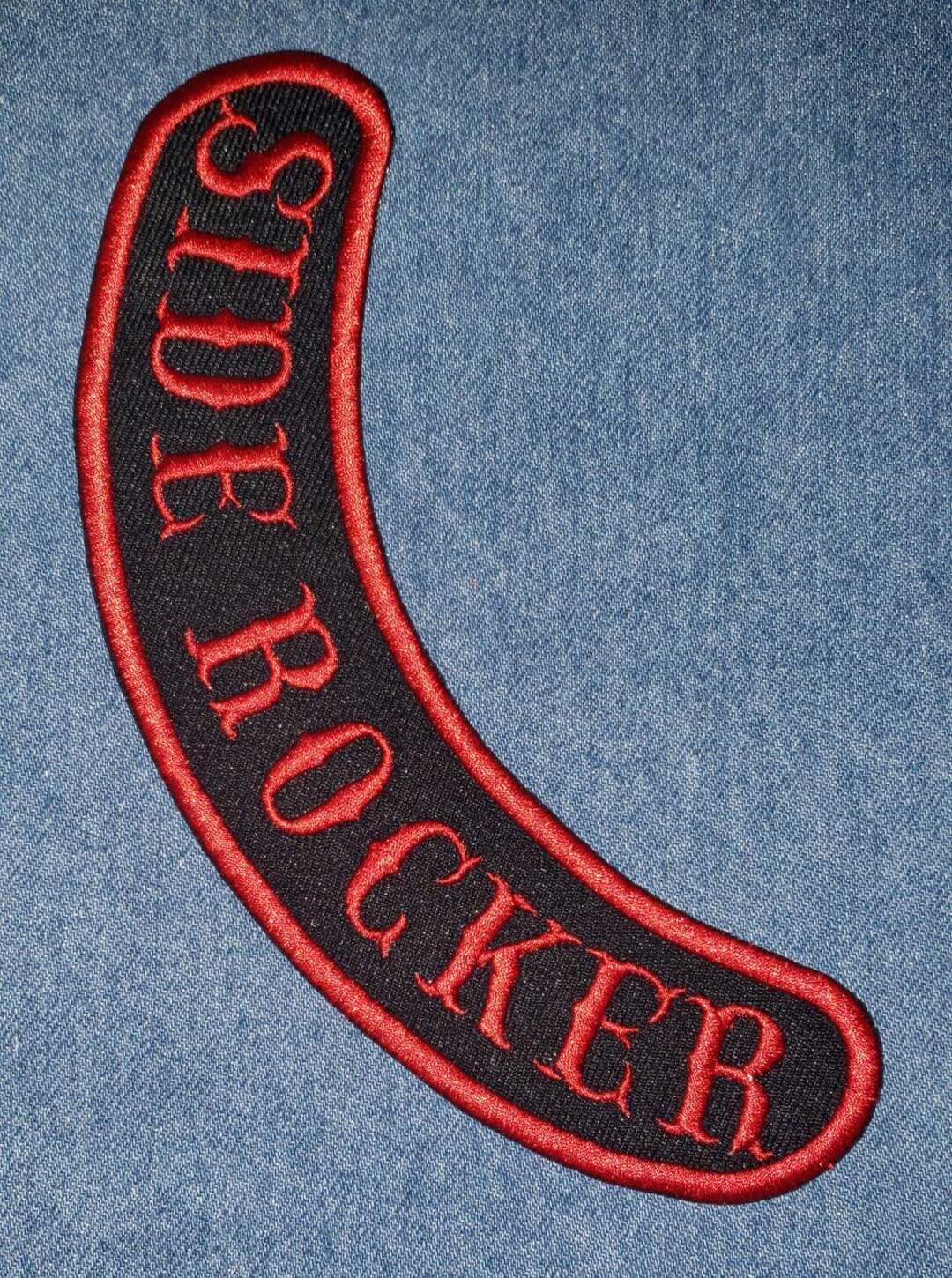 Rib Rocker Custom Embroidered, Custom Embroidered Side Rocker, Patches ...