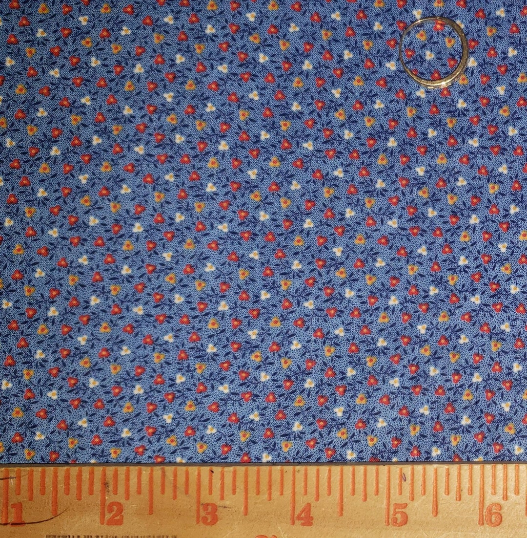 Vintage Cranston Print Works Tiny Floral Print, Cotton Quilting Fabric ...