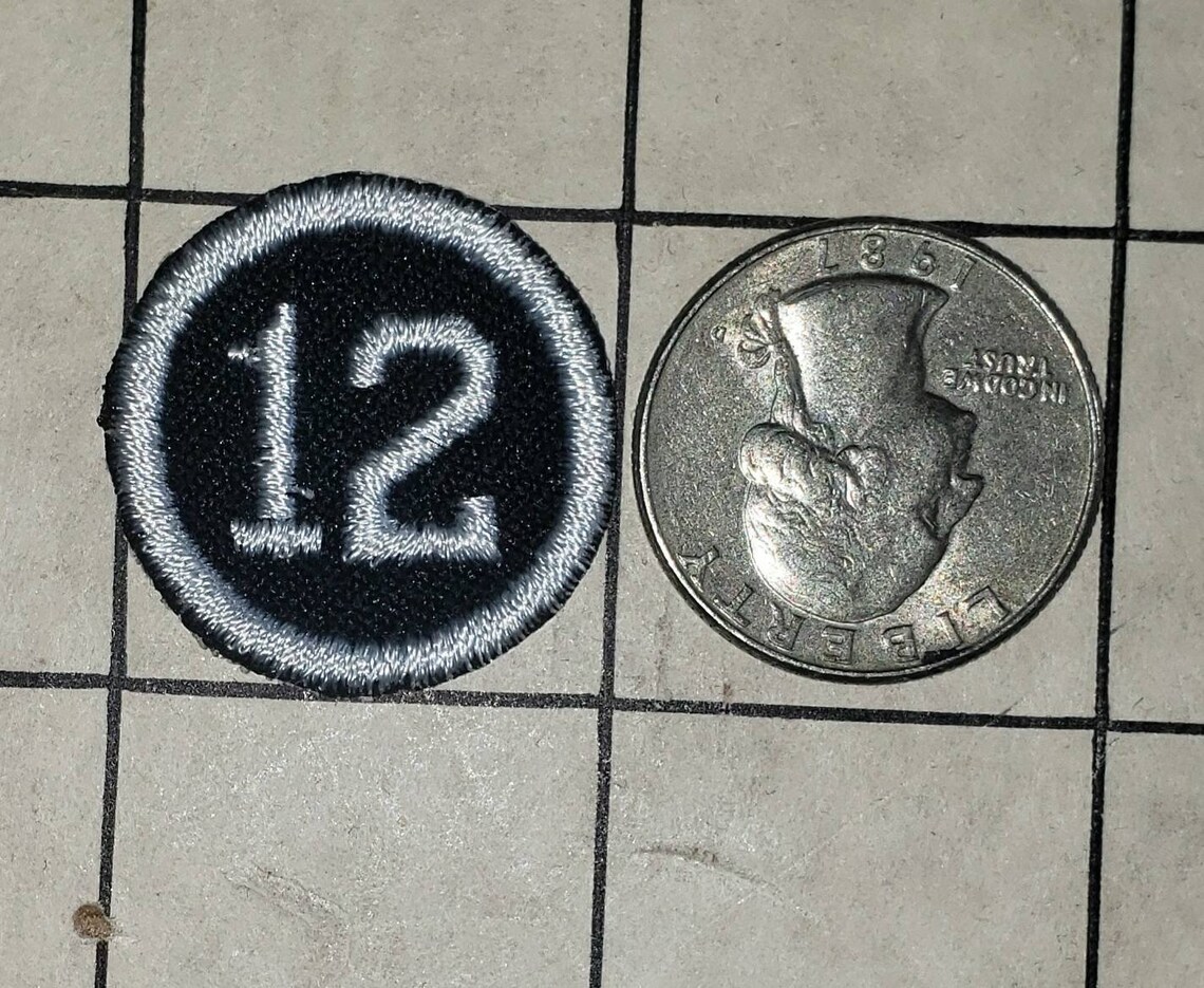Round Number Patches, Embroidery Patches, 1 INCH Patch, Choose Your ...