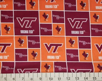 Virginia Tech Cotton Fabric - Etsy