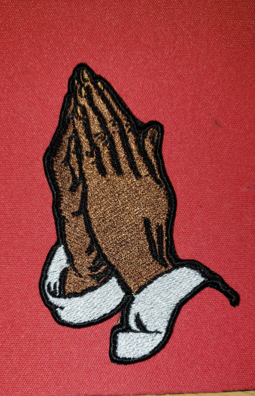 Praying Hands, Motorcycle Patch, EMBROIDERED Patch, Biker VEST Patch ...