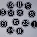 Navy Blue Round Number Patches, Embroidery Patches, 1 INCH Patch ...