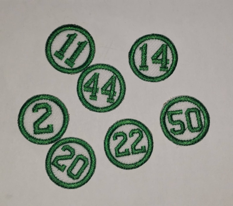 Round Number Patches Embroidery Patches 1 Inch Patch Choose | Etsy