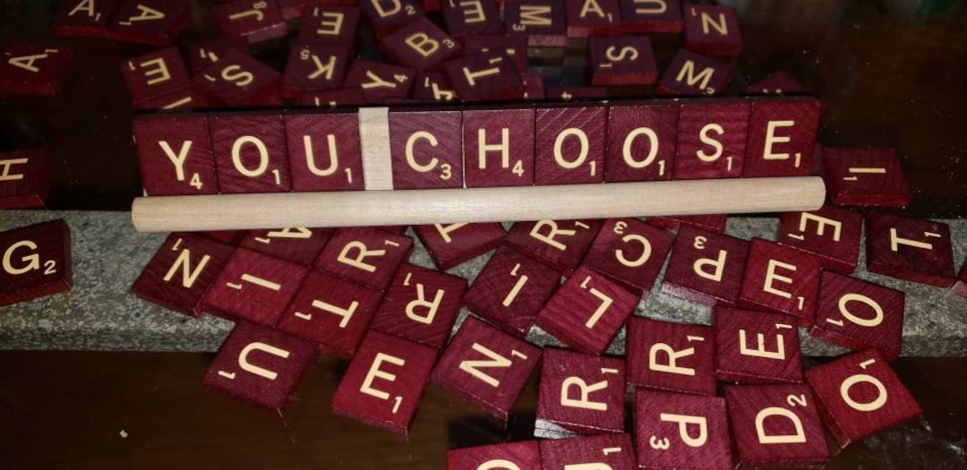 Scrabble Tiles, Individual Rare Red Scrabble Tiles, You Choose Letters ...