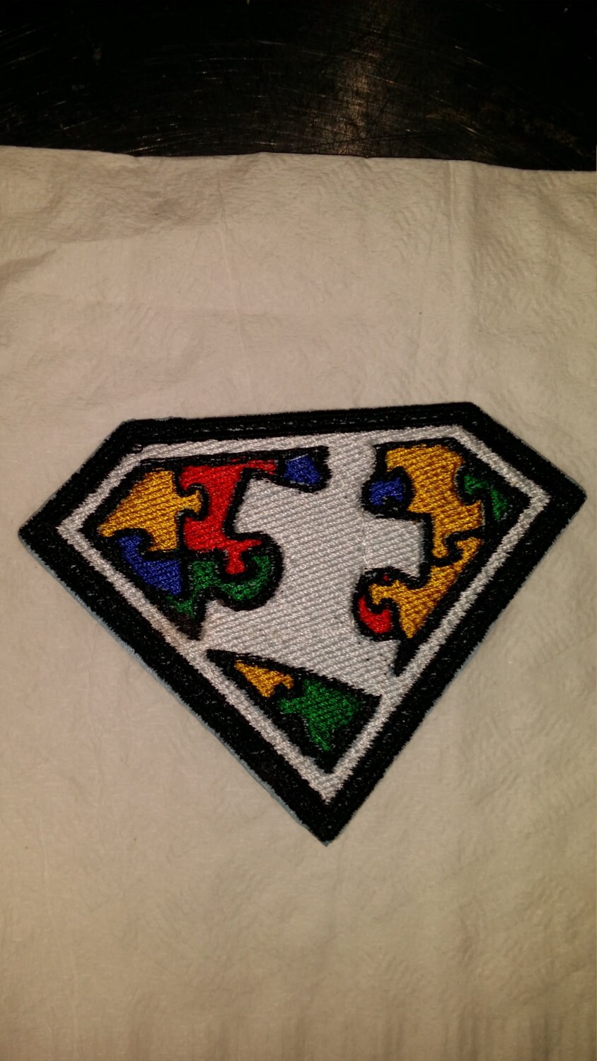 Autism Superman, Awareness Patch, Motorcycle Biker Patch, Embroidered ...