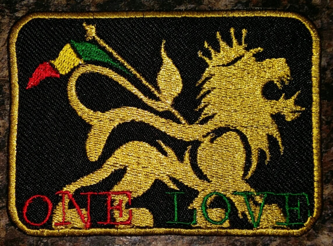 Reggae patch Rasta patch LION OF JUDAH one love | Etsy