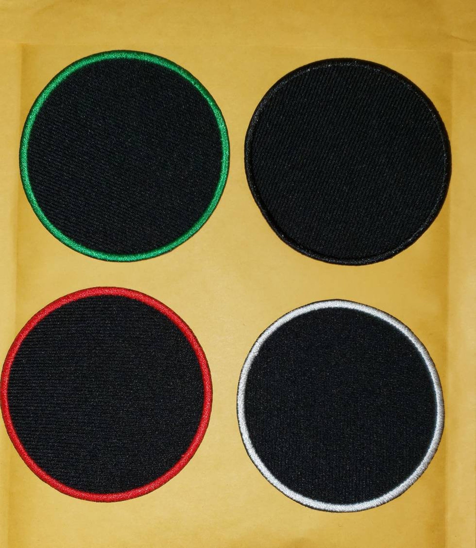 1 Inch Black Round Blank Embroidered Patch, Patch for Sublimation ...