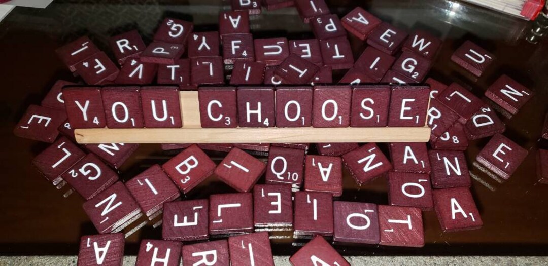 Individual RARE RED Scrabble Tiles, You Choose Letters, Alphabet ...
