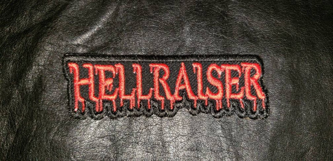 HELLRAISER PATCH, MOTORCYCLE Patch, Embroidered Vest Patch, Black and Red Patch Biker Patch, Fun ...