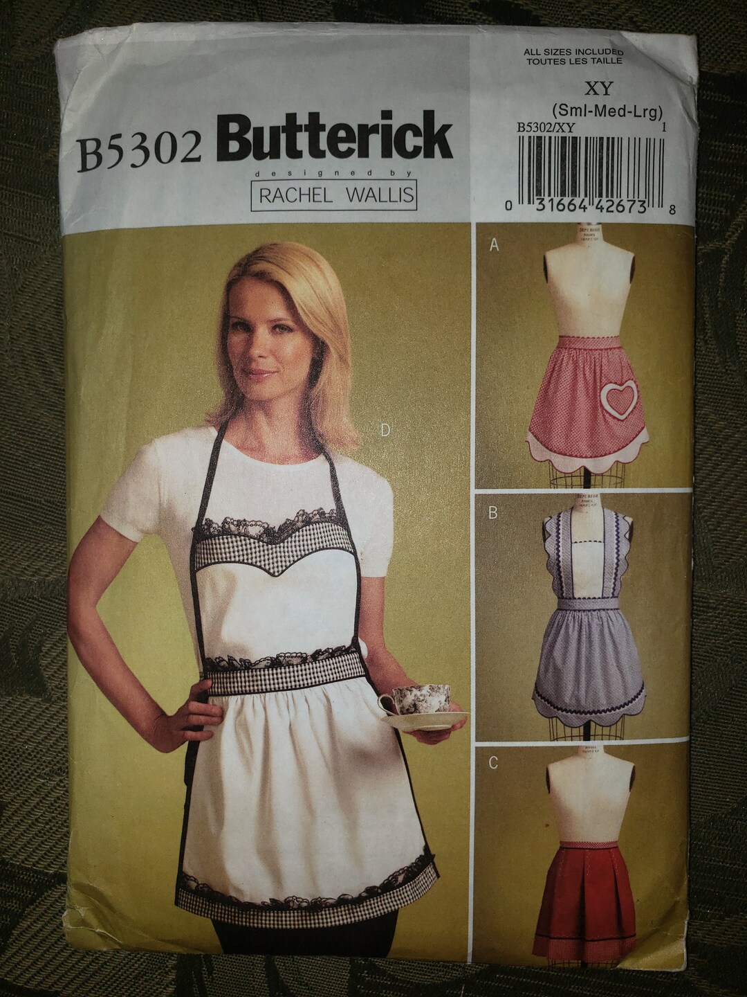 Butterick B5302 Misses Apron Pattern Size Sm- Med- Large - Etsy