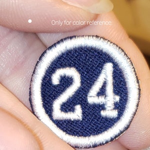 Navy Blue Round Number Patches, Embroidery Patches, 1 INCH Patch ...