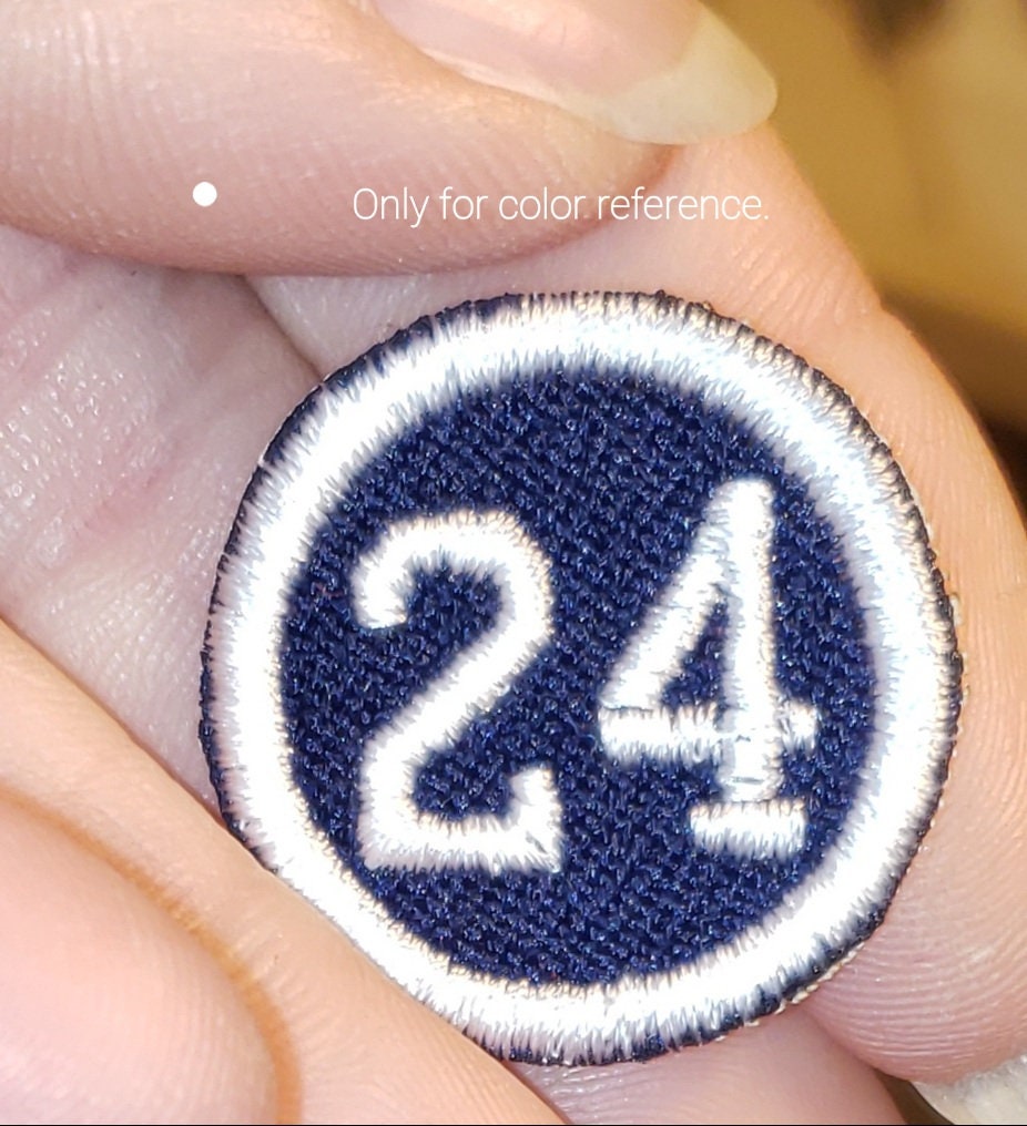 Navy Blue Round Number Patches, Embroidery Patches, 1 INCH Patch ...