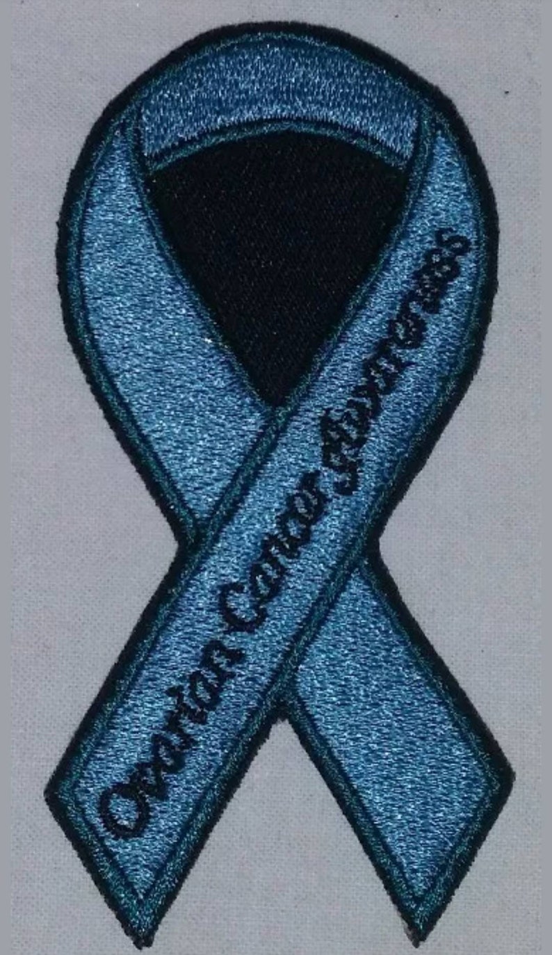 Ovarian Cancer Awareness Ribbon Motorcycle Biker EMBROIDERED - Etsy