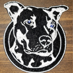 PITBULL PATCH MOTORCYCLE Patch Embroidered Vest Patch Black - Etsy
