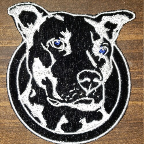 PITBULL PATCH MOTORCYCLE Patch Embroidered Vest Patch Black | Etsy