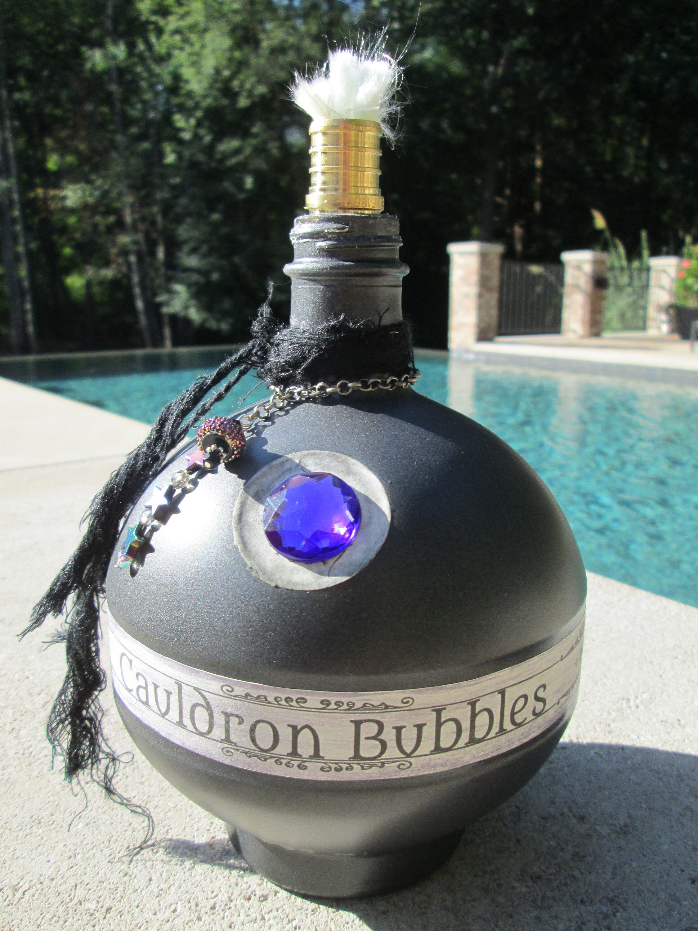 Cauldron Bubbles Table Torch, Halloween Handmade Apothecary Potion ...