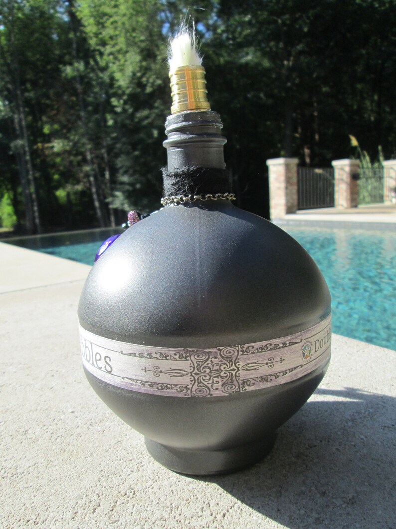 Cauldron Bubbles Table Torch, Halloween Handmade Apothecary Potion ...