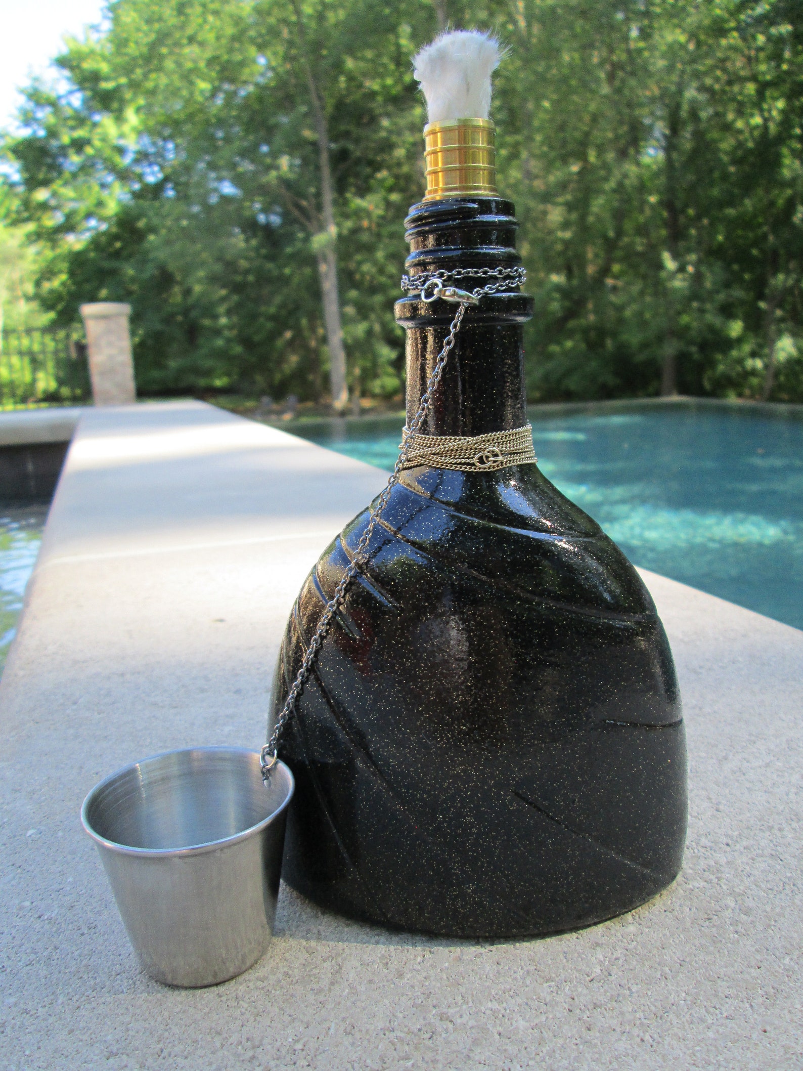 Small Handmade Table Top Torch gold Glitter Gazer - Etsy