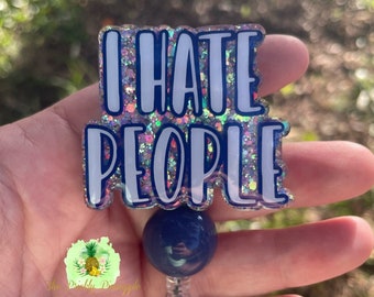 I Hate People Badge - Etsy