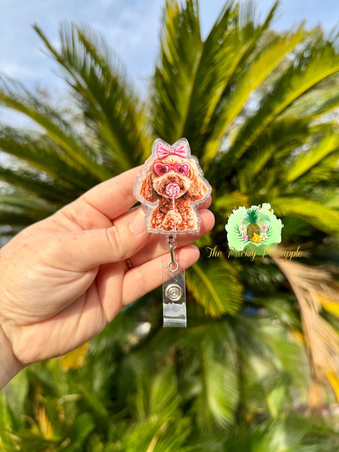 Golden Doodle / Cute / Dog / Glitter / Nurse ID Holder / Doctor ...