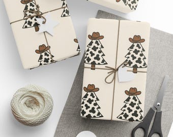 Cowboy Wrapping Paper - Christmas Gift Wrap, Western Gifts, Cowboy Gift ...