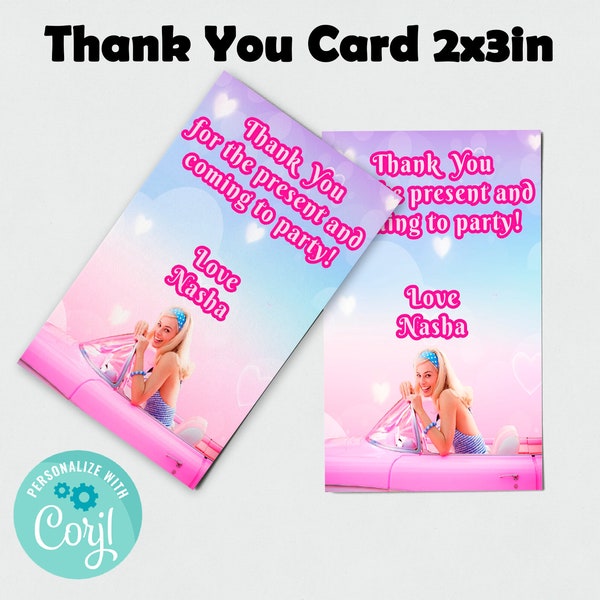 Barbie Thank You - Etsy